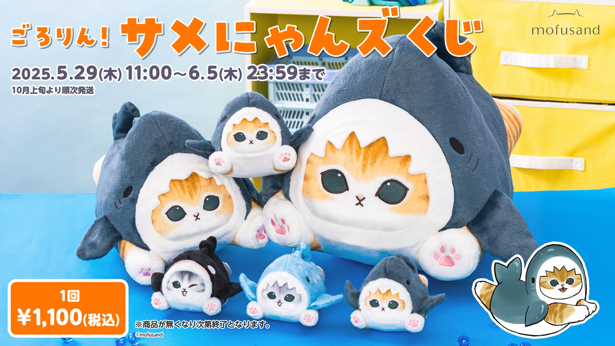 mofusand ごろりん！サメにゃんズくじ - mofusandもふもふマーケット mofusandくじ - mofusandもふもふマーケット mofusandくじ